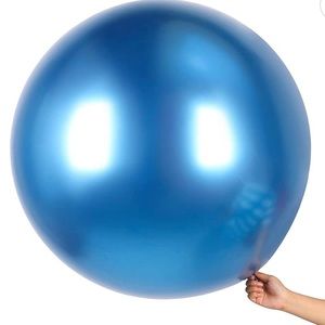 SA Balloons | Party Supplies | 6 Balloons Metal Chrome Shiny Blue Latex ...
